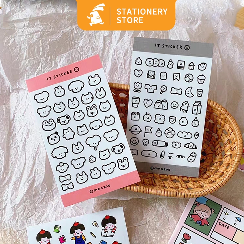 Jual Cartoon Sticker Stiker Kartun Transparan-Rabbit Stationery ...