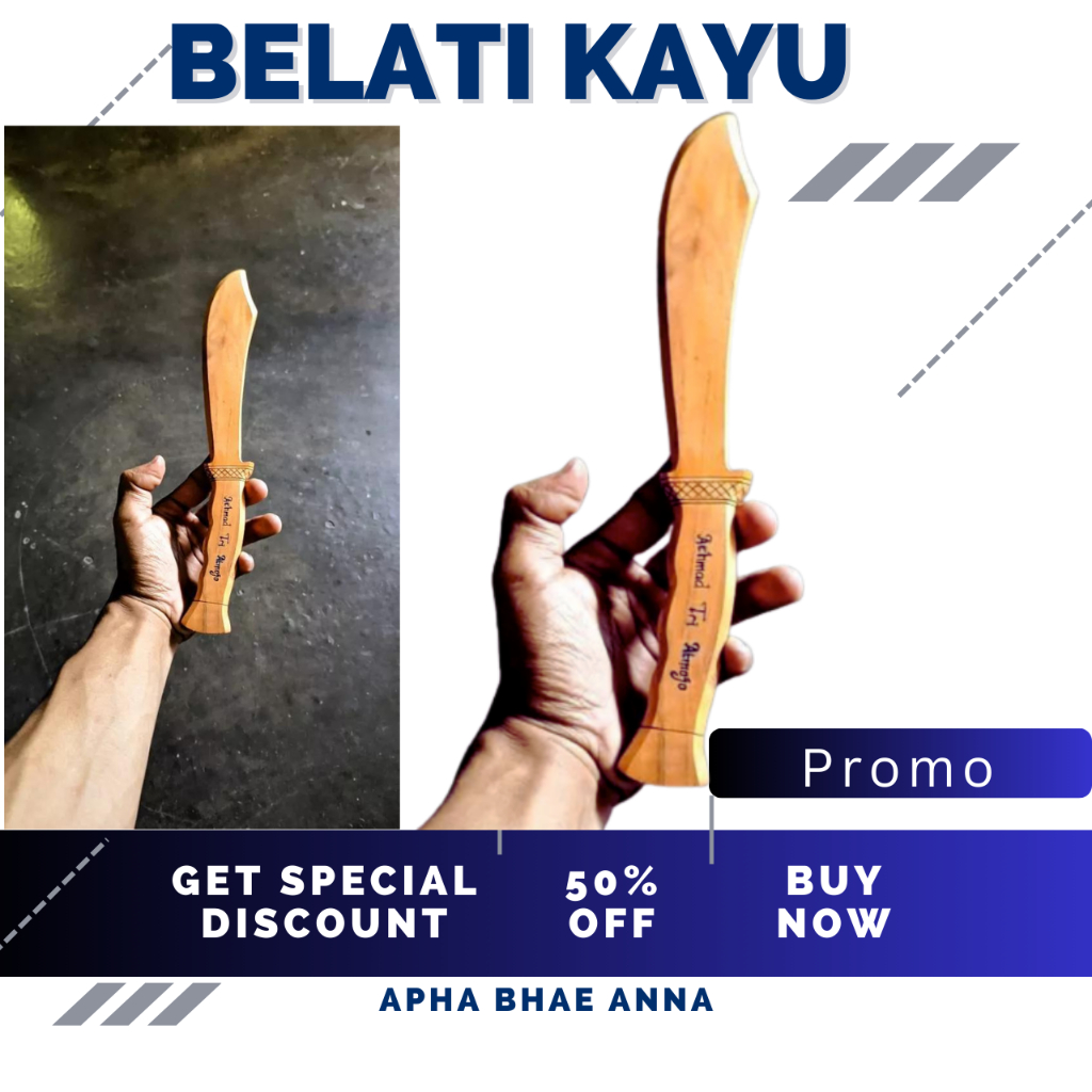 Jual Belati Kayu PSHT Komando Pramuka / Belati Kayu Kripen Alat Latihan ...