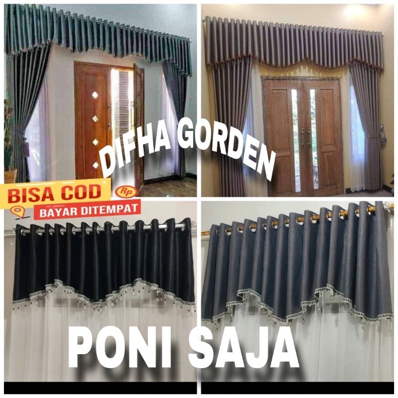 Jual gorden Poni saja atas pintu Pentilasi Blackout Import tebal ...