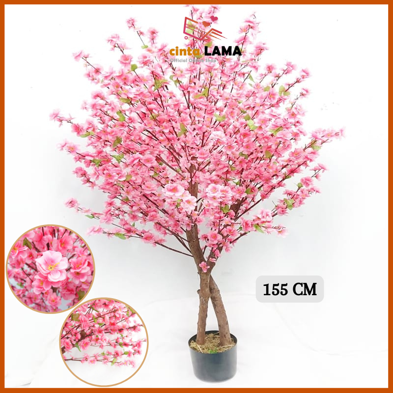 Jual Pot Tanaman Bunga Hias Plastik Artificial Pohon Sakura Besar ...