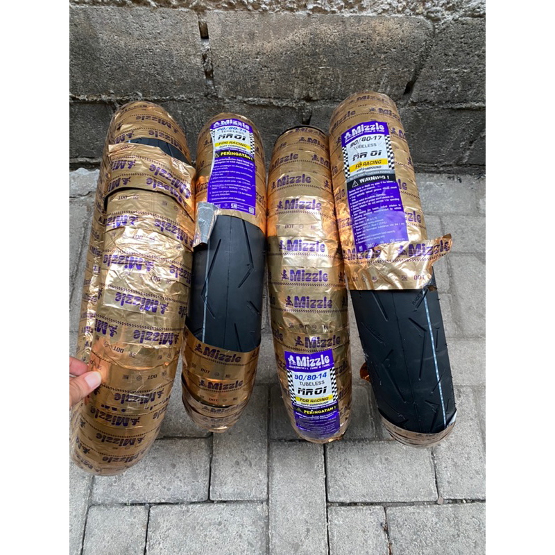 Jual BAN LUAR MIZZLE MR01 90/80-14 & 17 TUBELESS SOFT COMPOUND | Shopee ...