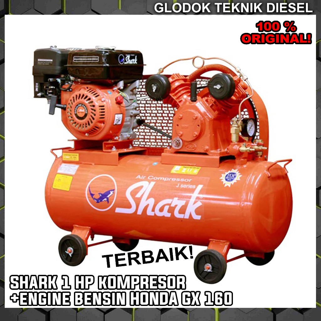 Jual SHARK 1 HP PK Kompresor Angin + Dinamo Electro Motor Full Tembaga ...