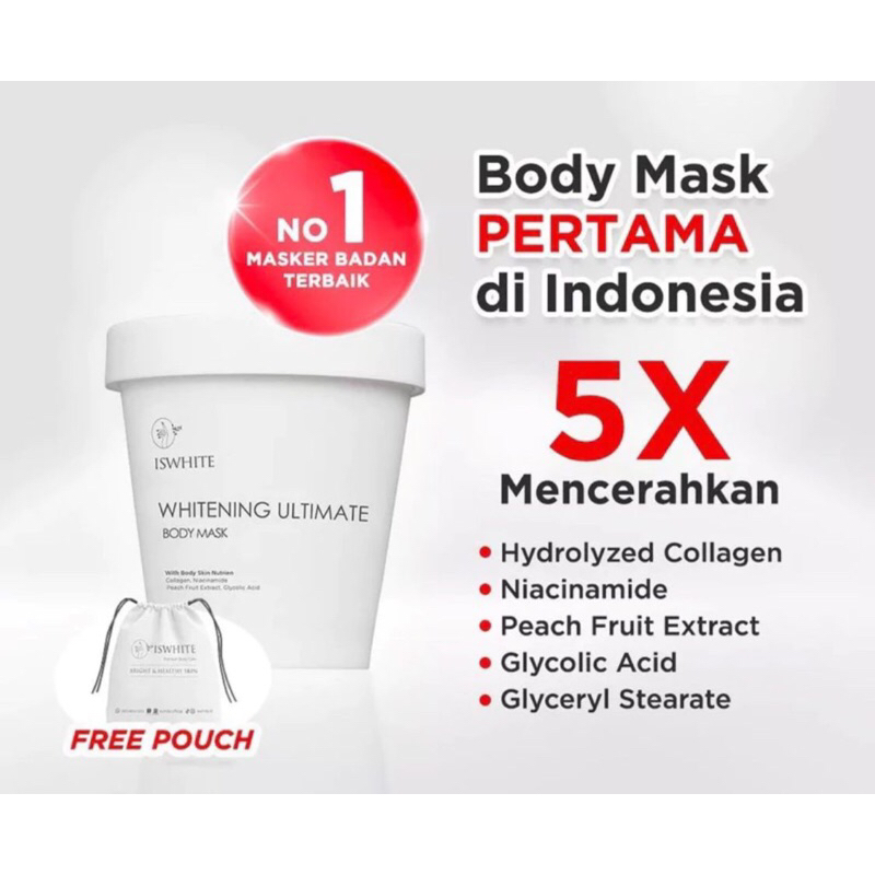 Jual ISWHITE Whitening Ultimate Body Mask | ISWHITE Whitening Body ...