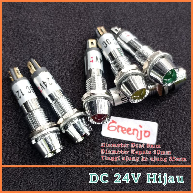 Jual Pilot Lamp Nikel DC 12V / DC 24V / AC 220V Led indikator Nikel ...