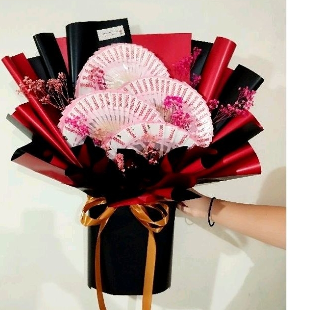Jual READY Money Bouquet / buket uang / buket uang murah / kipas buket ...