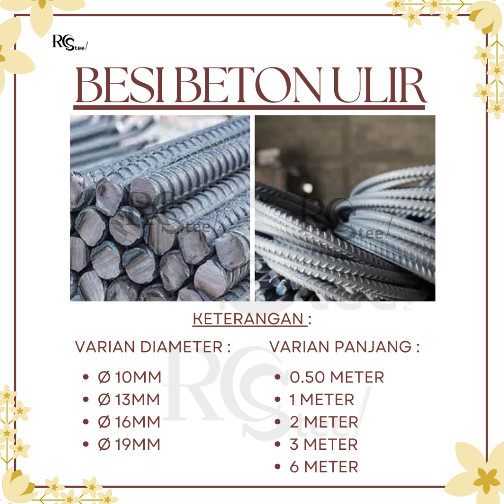 Jual Besi Beton Ulir Diameter 10mm x 0.50 Meter | Shopee Indonesia