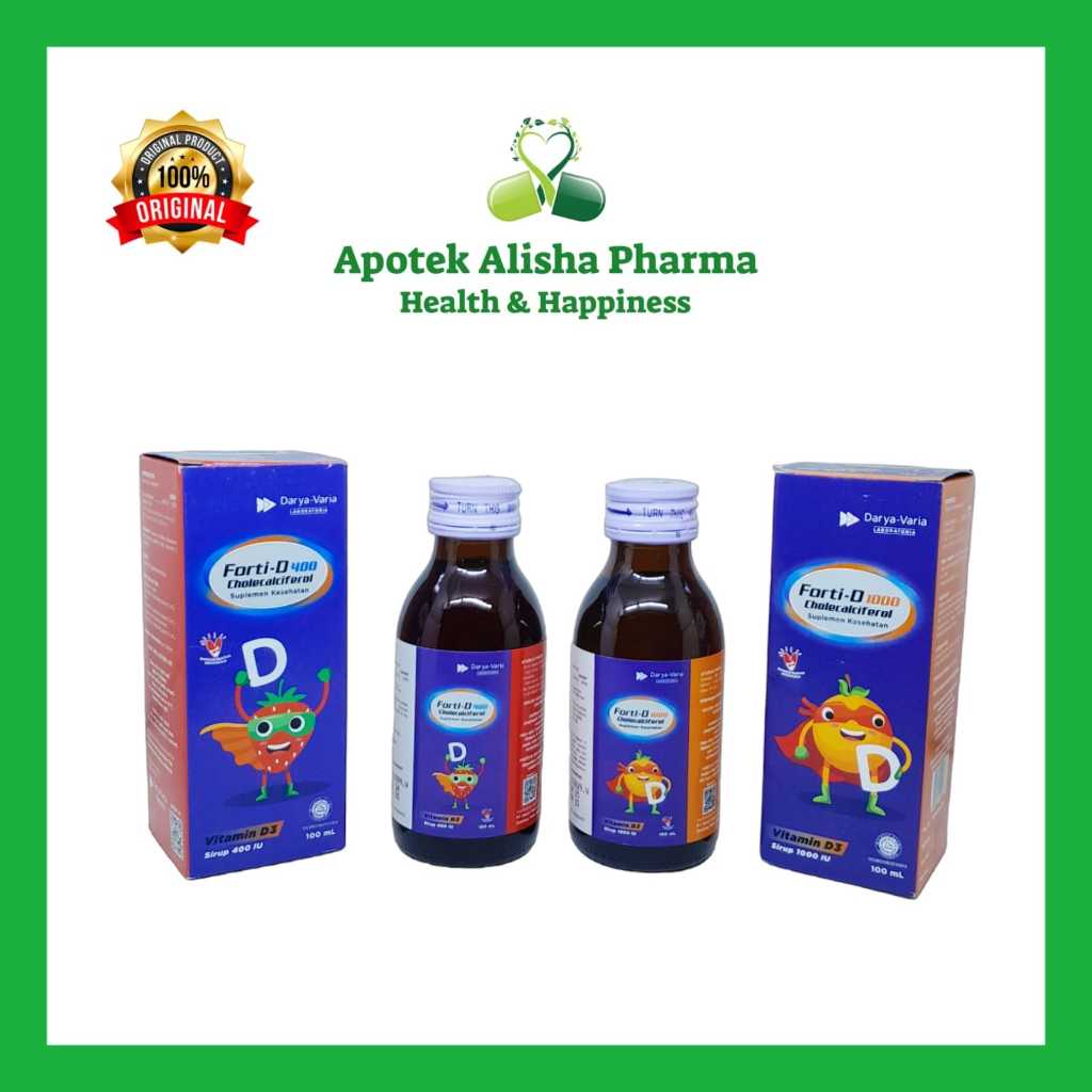 Jual Forti-D 1000ui dan Forti D 400ui Sirup 100ml - Vitamin D3 Syrup ...