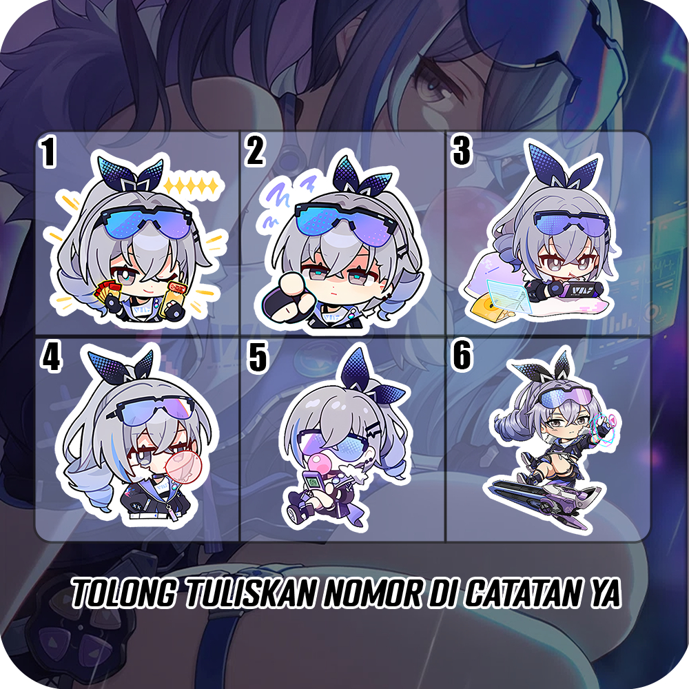 Jual Stiker Glossy Silver Wolf Honkai Star Rail, Sticker Anim Lucu ...