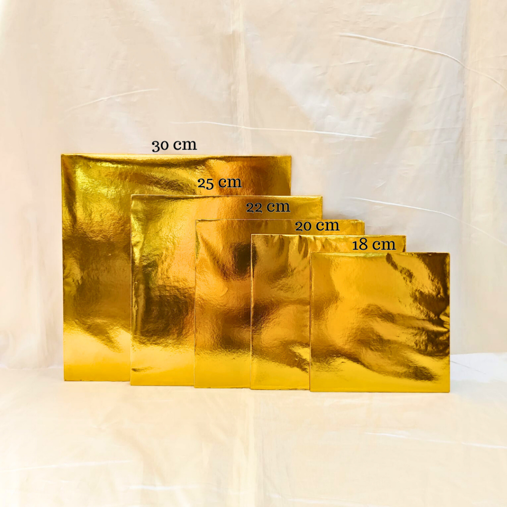 Jual Tatakan Alas Cake / Kue Tart Bahan Triplek Emas Gold Uk 18, 20, 22 ...