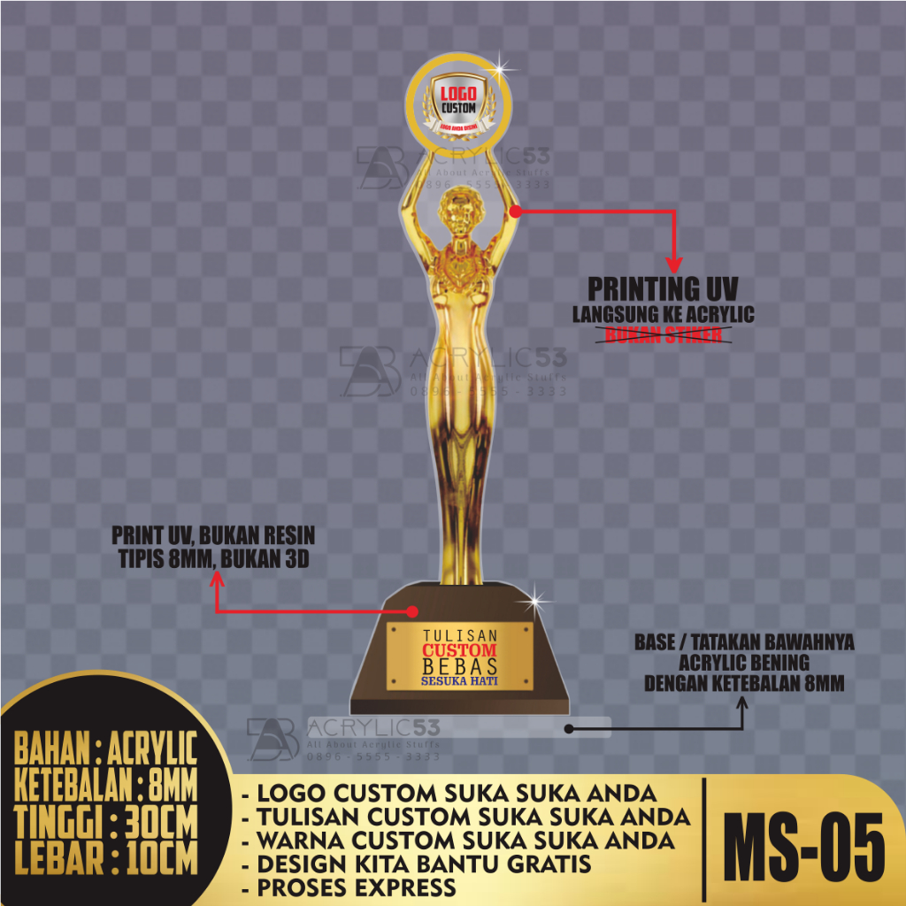 Jual PIALA, PIALA CUSTOM, PIALA MURAH, PIALA ACRYLIC, PIALA AKRILIK ...