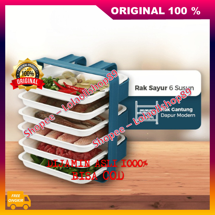 Jual Rak Susun Makanan 6 Tingkat Rak Susun Serbaguna Rak Gantung Dapur ...
