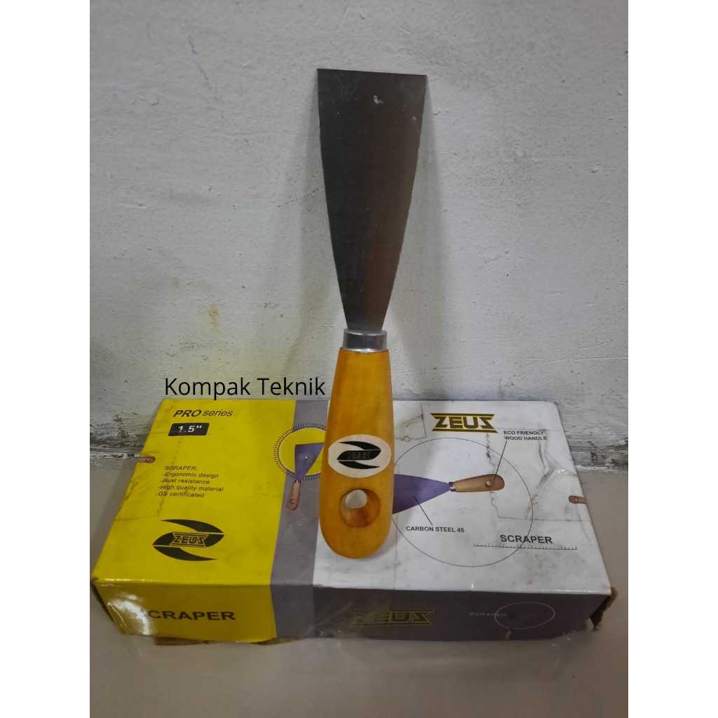 Jual Kape Pisau Dempul 1,5" Gagang Kayu Kapi Scrub Skrap 1,5 Inch ...