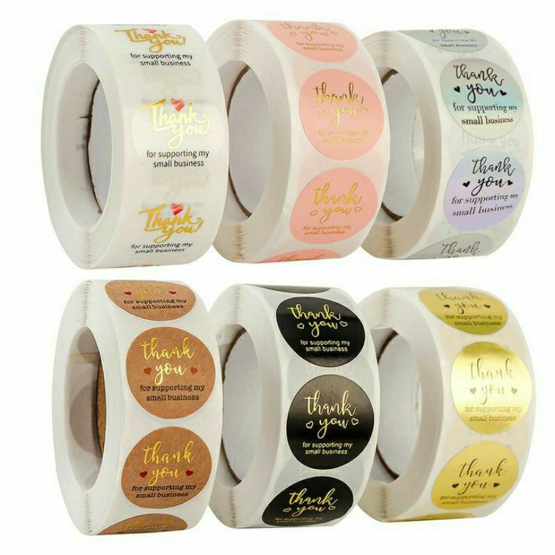 Jual Sticker Thank You Roll Sticker Label Makanan Murah Terlaris ...