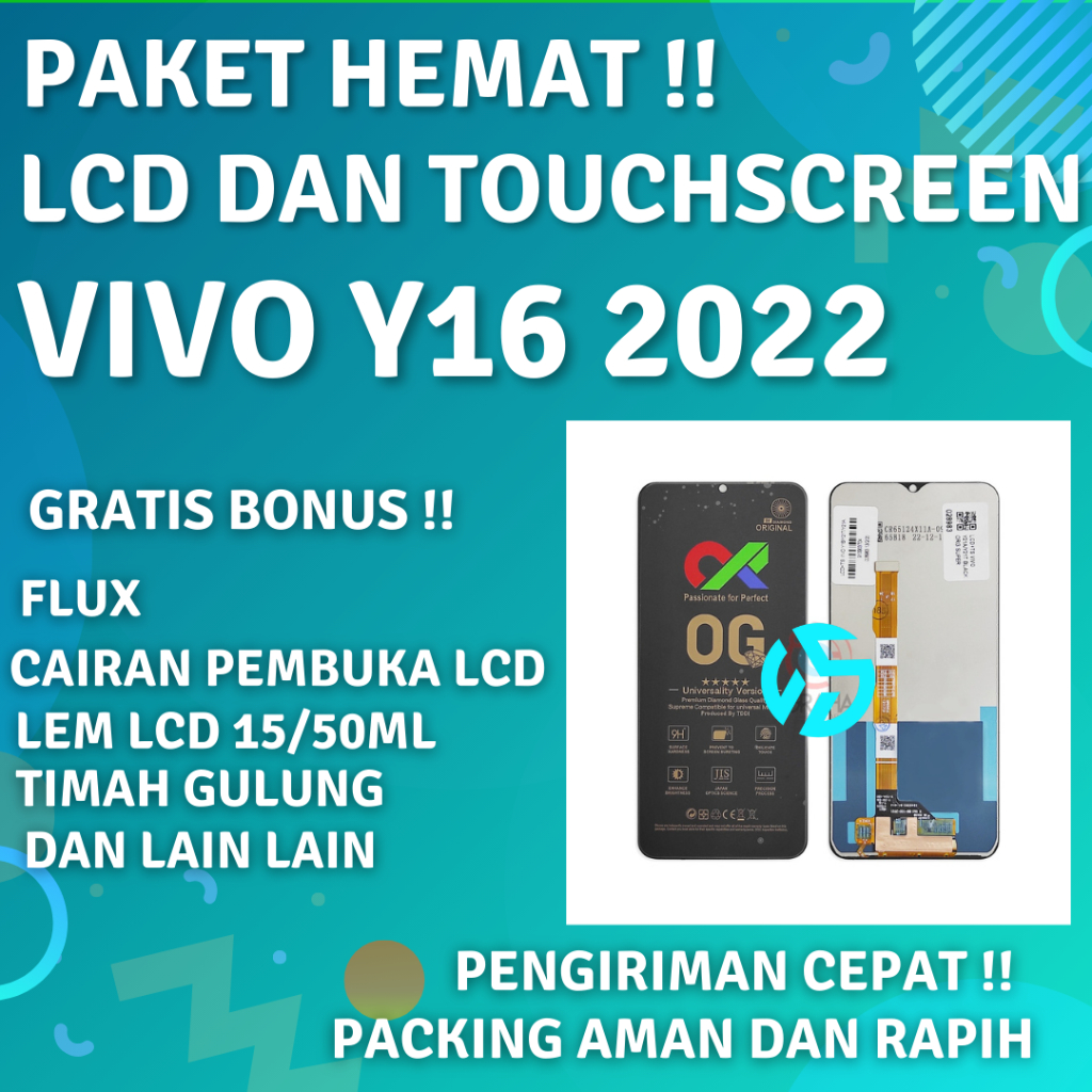 Jual Layar Lcd Hp Vivo Y16 2022 Fullset Touchscreen Original | Shopee ...