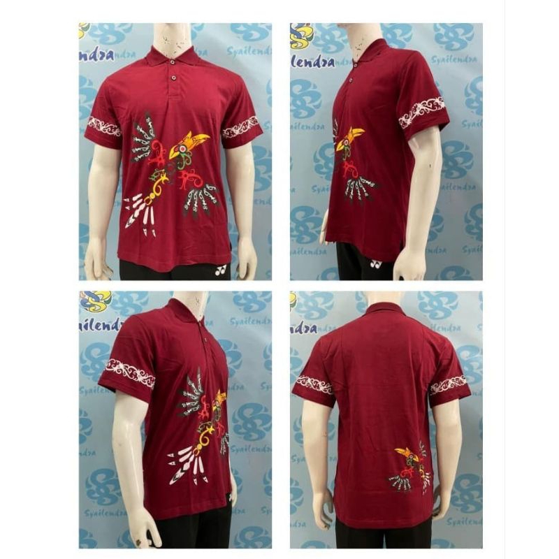 Jual Baju Dayak Motif Tingang Warna Maroon | Shopee Indonesia