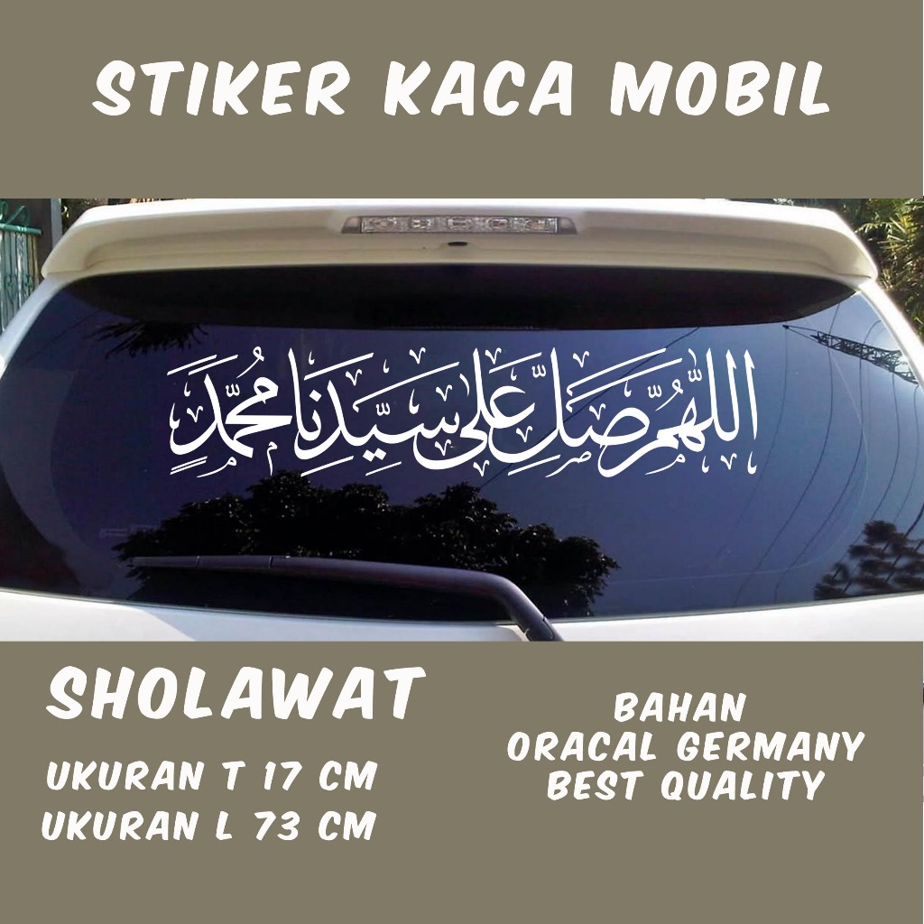 Jual Sticker sholawat mobil Cutting stiker kaca mobil stiker mobil ...
