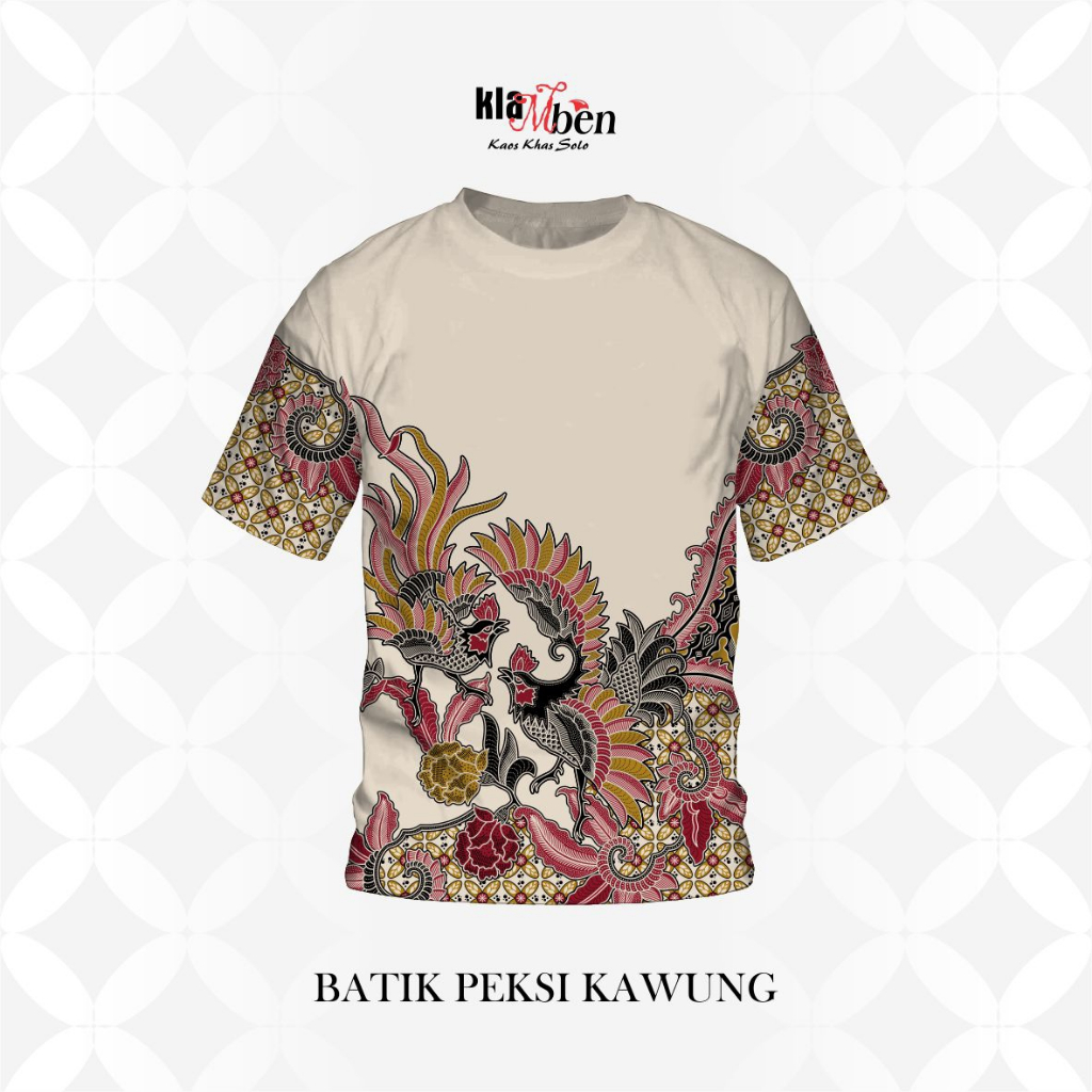 Jual KLAMBEN Kaos Oblong Batik Anak Premium Peksi Kawung Coklat Susu ...