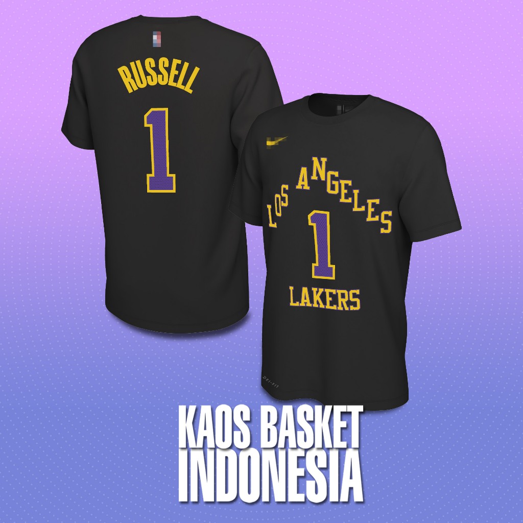 Jual Baju Basket Pria Wanita NBA T shirt basket Kaos LA LAKERS 1 D ...
