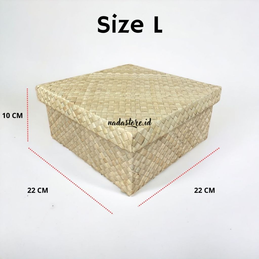 Jual Box Tutup Pandan / Keranjang Hampers Anyaman Serat Tali Pandan ...