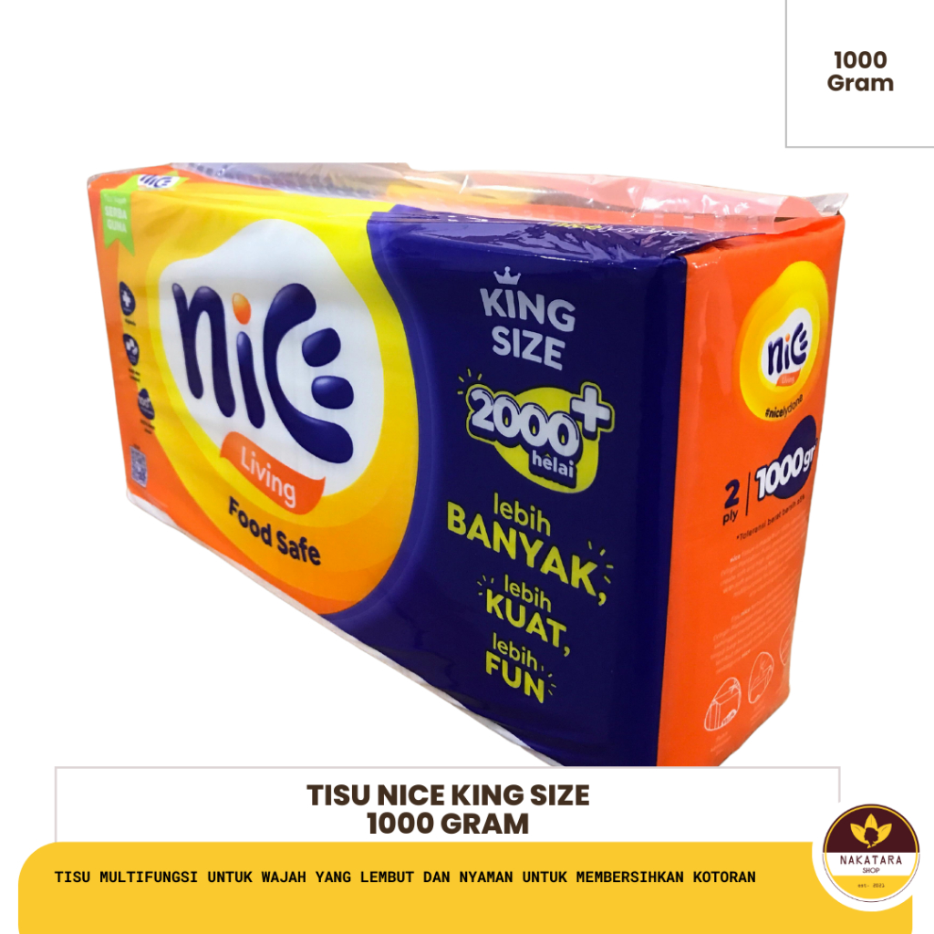 Jual NICE TISU FACIAL SOFT PACK KING SIZE 1000 GRAM ISI 2000+ LEMBAR ...
