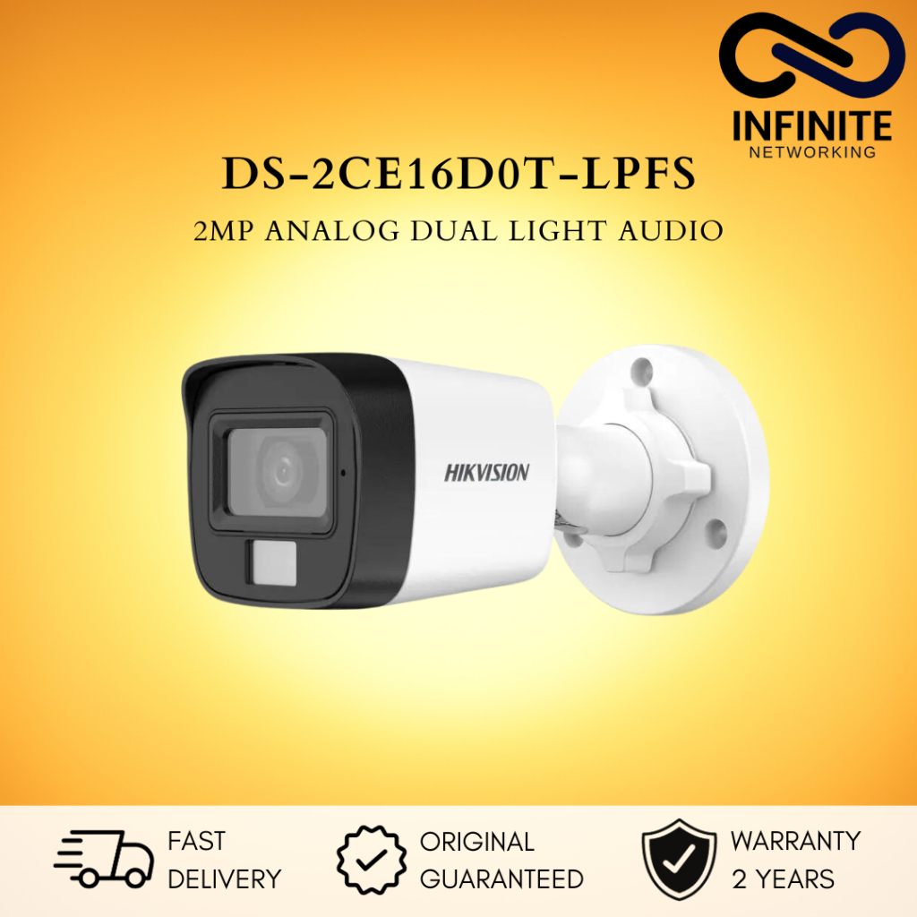 Jual DS-2CE16D0T-LPFS HIKVISION 2MP Smart Hybrid Light Audio Fixed Mini Bullet Camera | Shopee ...