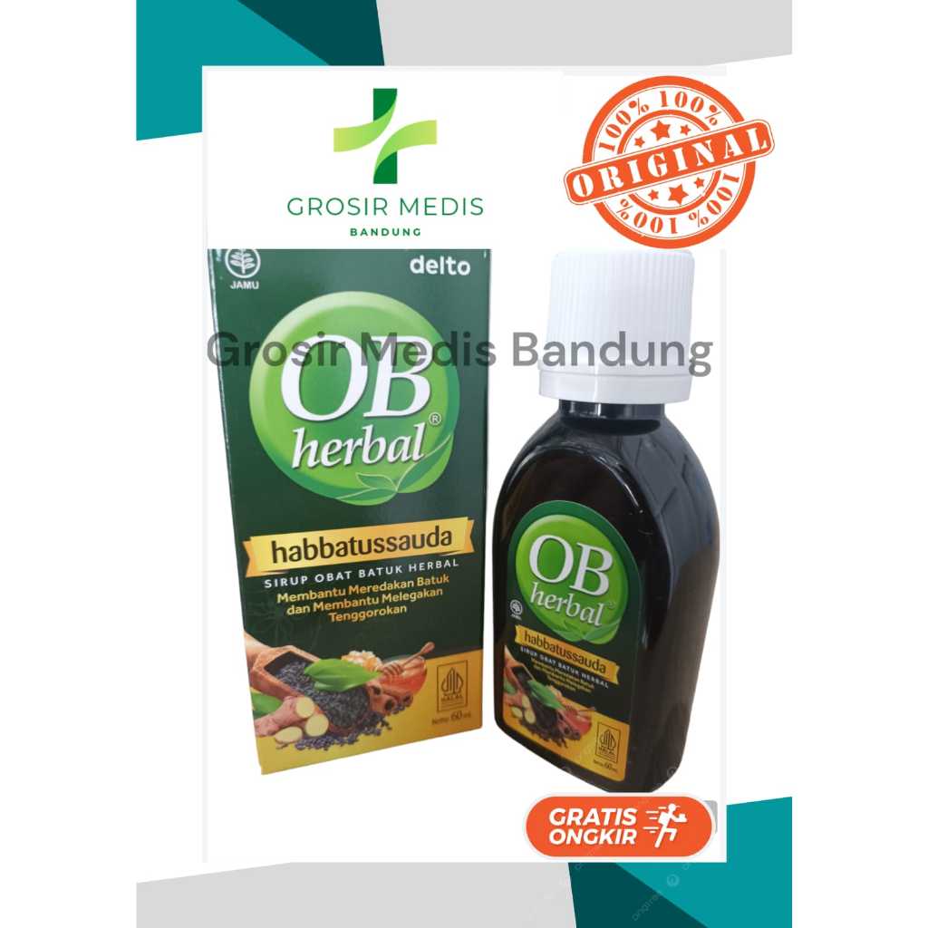 Jual OB Herbal Habbatussauda 60 ML / Meredakan batuk & melegakan ...