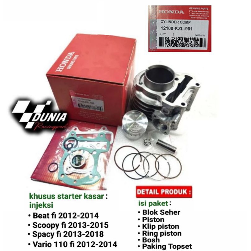 Jual Blok Seher Set Komplit Piston Starter Kasar Beat fi Scoopy fi Vario 110 fi Spacy fi KODE ...