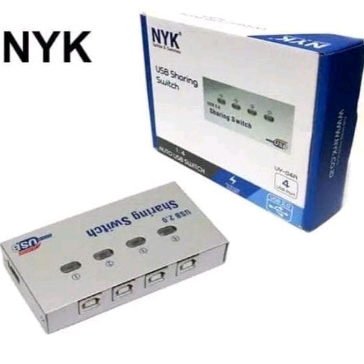 Jual NYK USB Auto Switch 4 port sharing 1 printer 4 pc | Shopee Indonesia