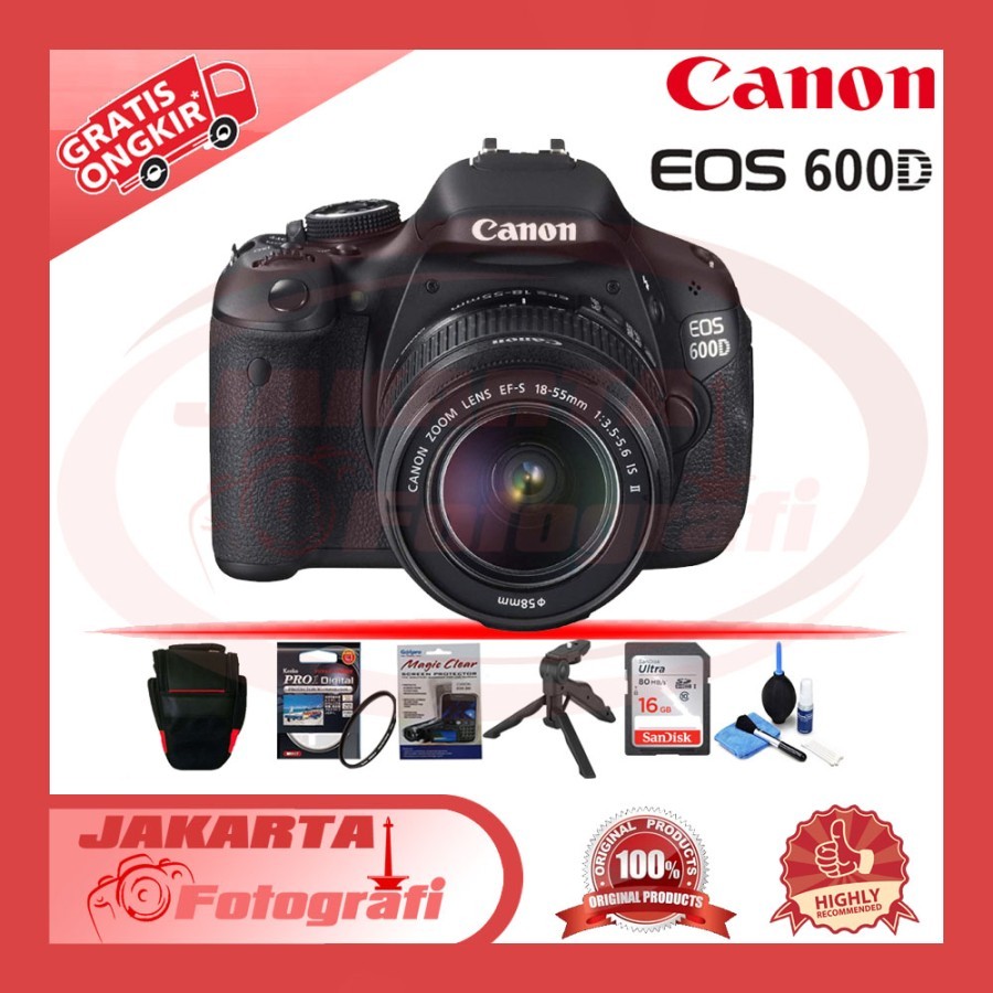 Jual Canon EOS 600D Kit 18-55mm III PAKET BONUS - Kamera DSLR Canon ...