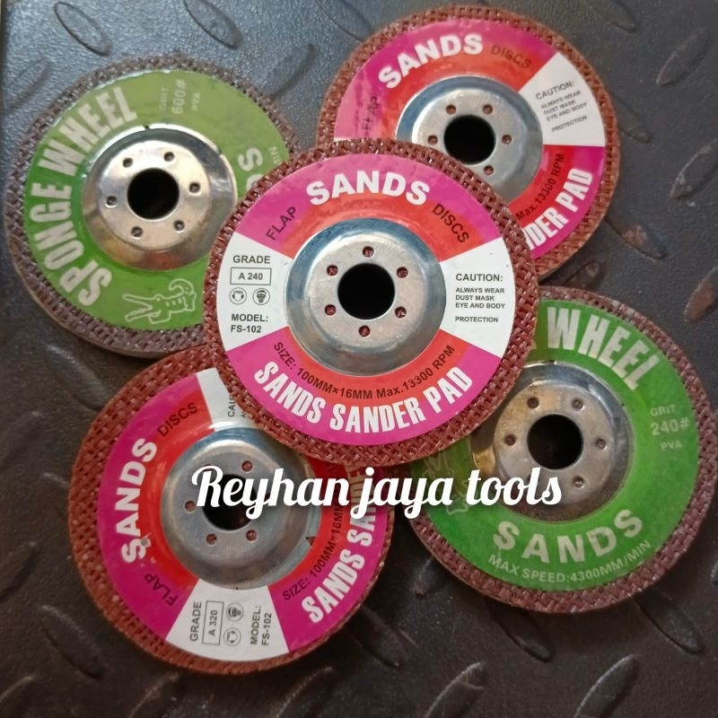 Jual Sponge Grinding Wheel 4 inch Grit A 600 Polishing Stone Glass ...