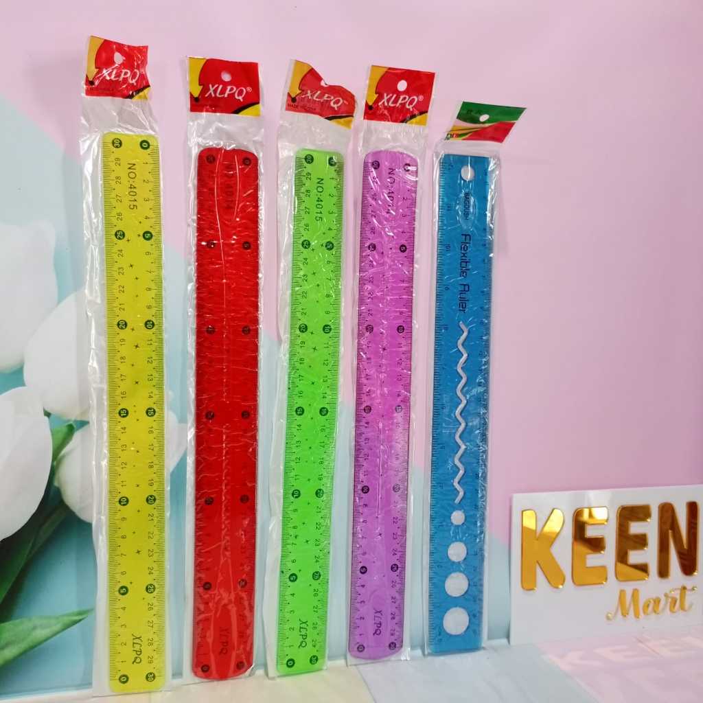 Jual penggaris 30 Cm LENTUR/garisan/flexible ruler/penggaris lentur ...