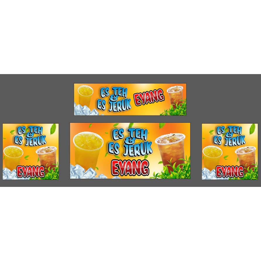 Jual banner custom rombong es teh | Shopee Indonesia