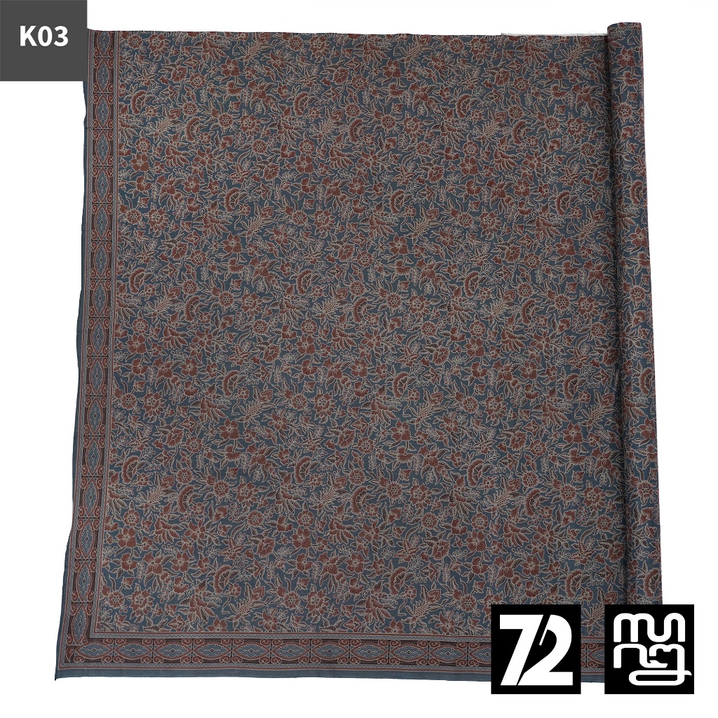 Jual KAIN BATIK PREMIUM Bahan Katun Motif Kembang Warna Abu Grey Gray ...