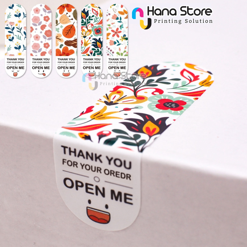 Jual 50 pcs Stiker Label Open Me Thank You For Your Order | Shopee ...
