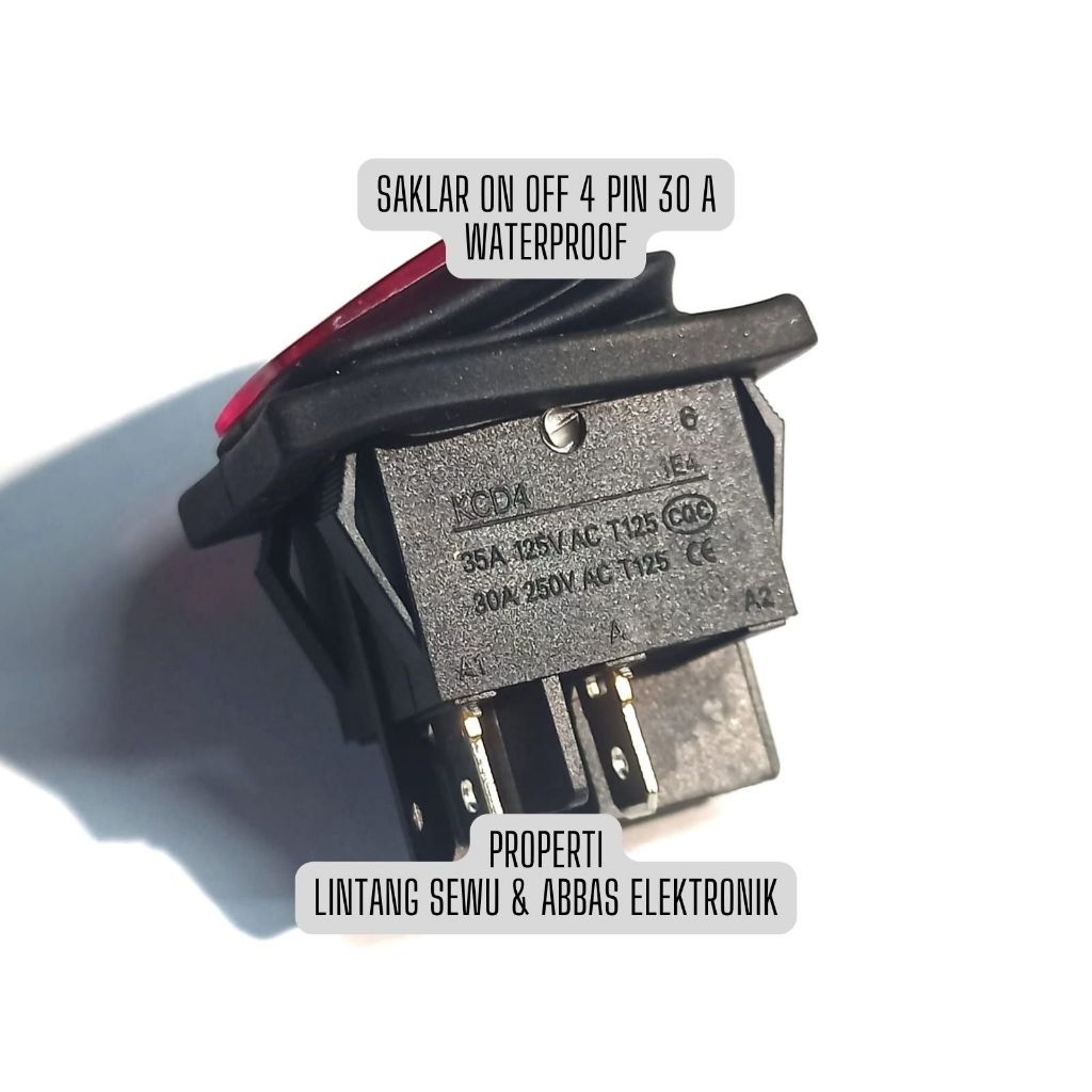 Jual SAKLAR SAKELAR ON OFF 4 KAKI ANTI AIR 30 AMPER SWITCH SWIT ON OFF ...