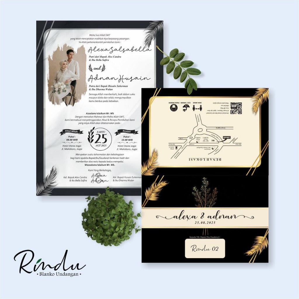 Jual Undangan Pernikahan Aesthetic // Undangan Rustic // Undangan Murah ...