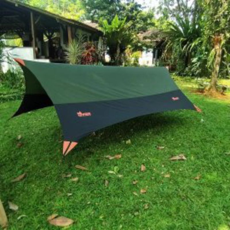 Jual flysheet hexagonal bahan tebal size 3×4jahitan full seamsealtali 6 ...