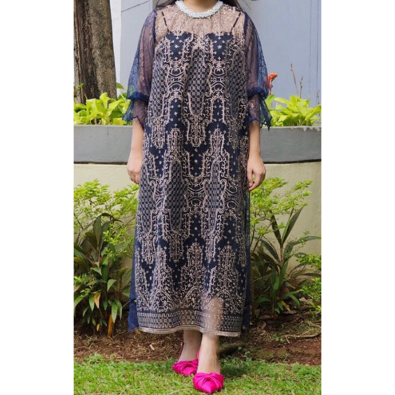 Jual Sewa dress/sewa kabaya/rental baju kondangan Haniya Dress in Navy ...