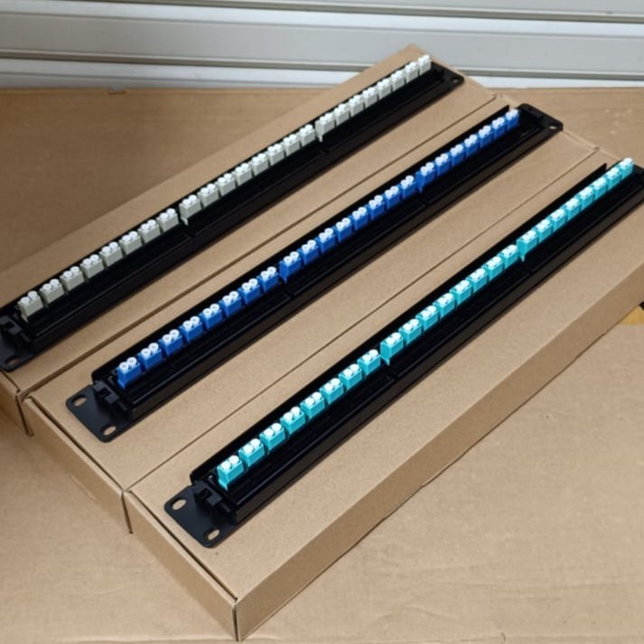 Jual patch panel fiber optik 24 core 48 core lc 1 U rack mount | Shopee Indonesia