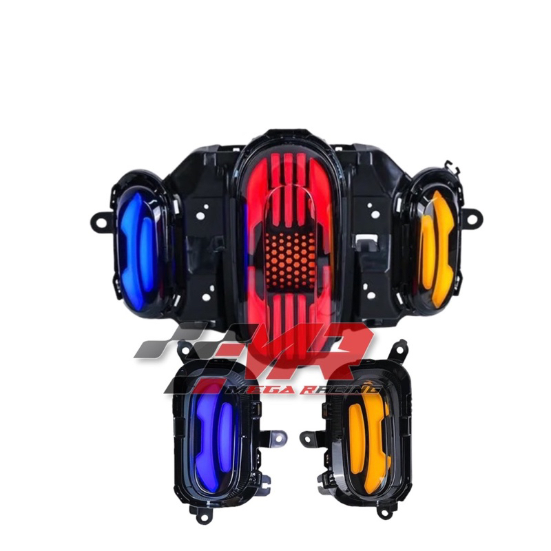 Jual Lampu Stop Belakang Fazzio 125 Plus Sen Led RGB Multicolor 8 Warna ...