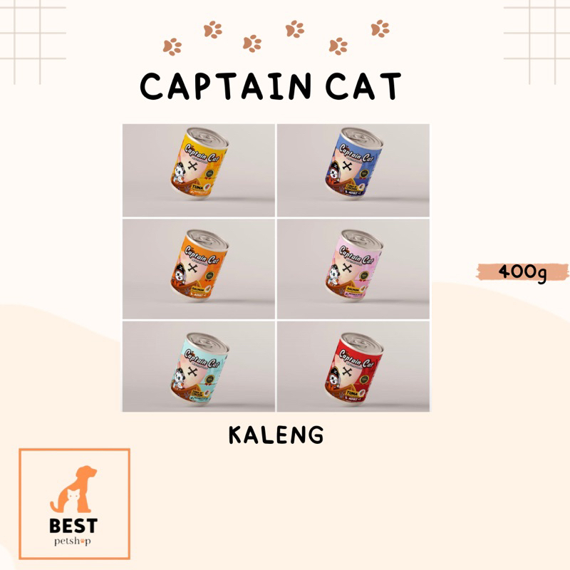 Jual captain cat kaleng makanan kucing 400gr | Shopee Indonesia