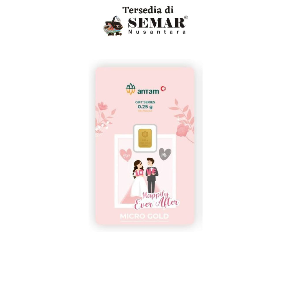 Jual [ART. U6G9] Logam Mulia Antam Micro Gold Wedding Series Emas ...