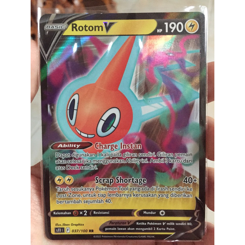 Jual KARTU POKEMON ROTOM V RR INDONESIA HOLO | Shopee Indonesia