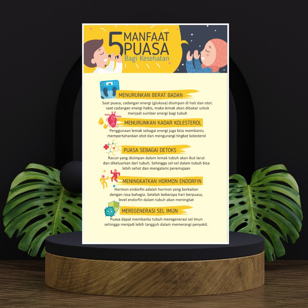Jual Poster Kesehatan 5 Manfaat Puasa Bagi Kesehatan | Shopee Indonesia