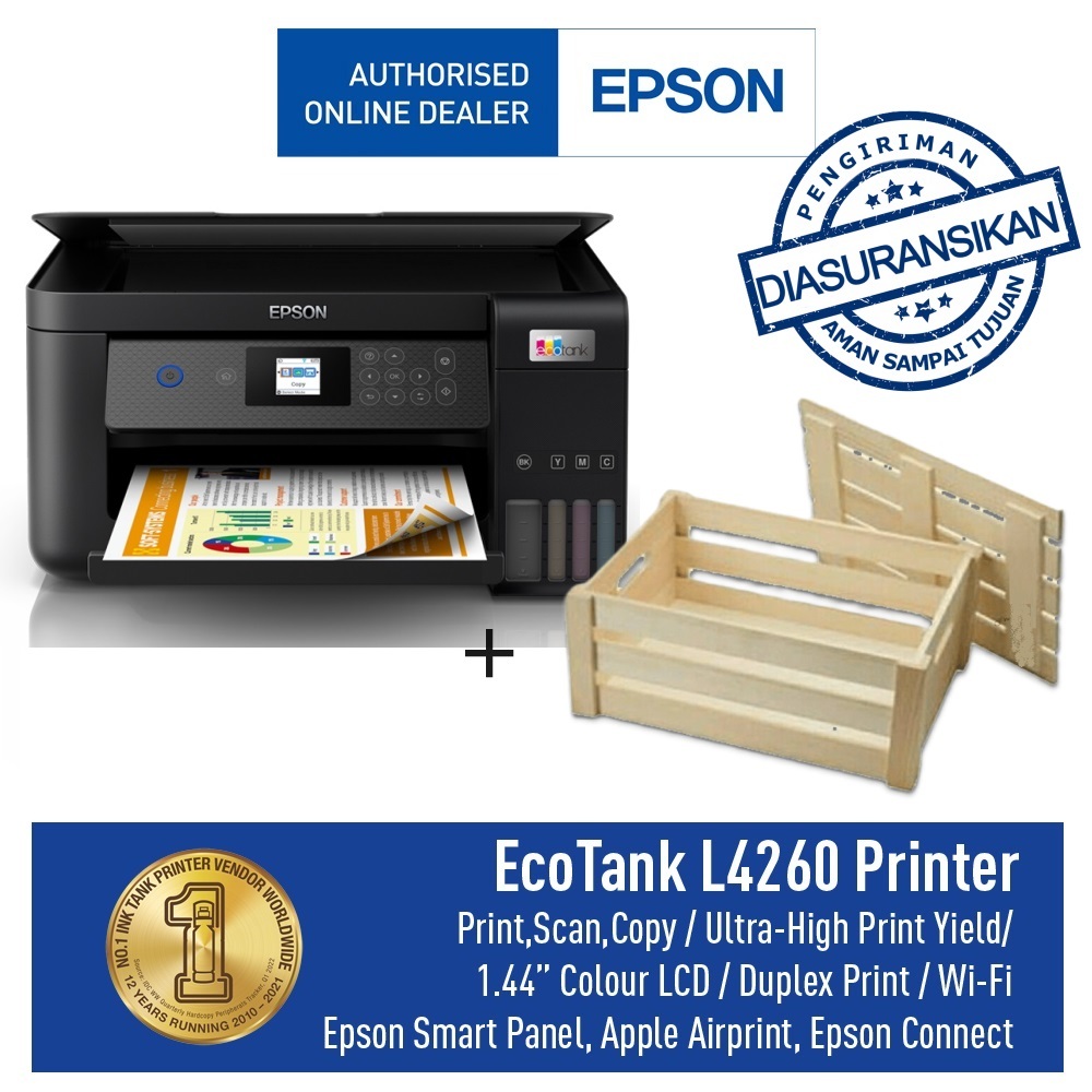 Jual Epson EcoTank L4260 Wi-Fi All-in-One Ink Tank Printer + Packing ...
