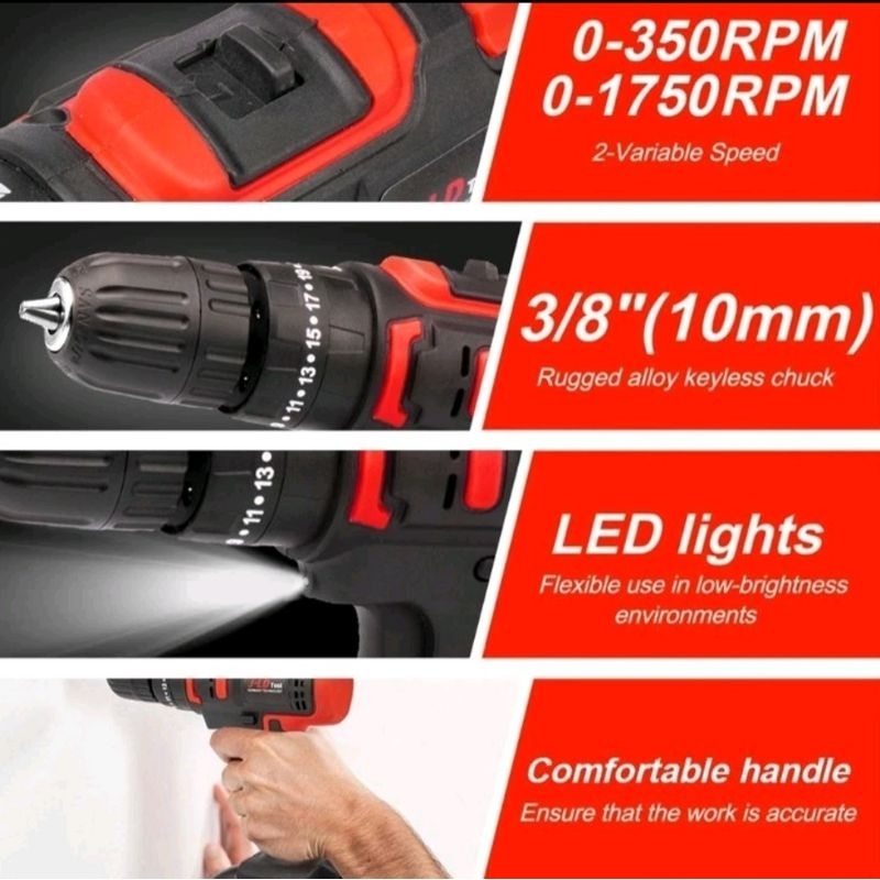 Jual JLD 36V-2 CORDLESS DRILL 36V MESIN BOR BATERAI 36V JLD TOOLs | Shopee Indonesia