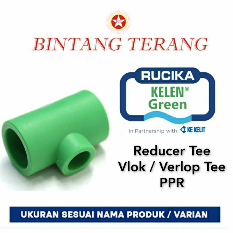 Jual Reducer Tee PPR 11/4 x 1 / Verlop Tee PPR 40 x 32 mm / Vlok Tee ...