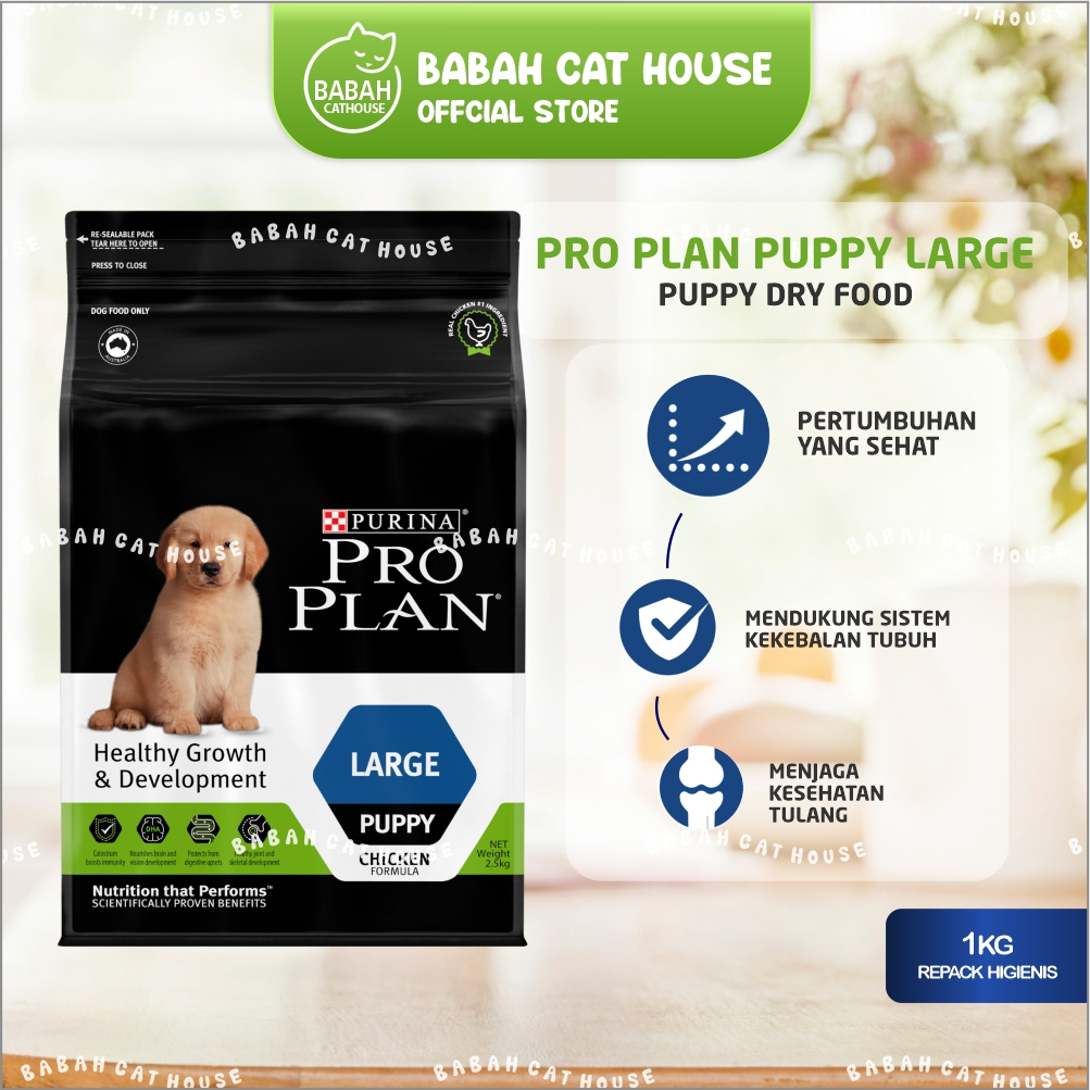 Jual PRO PLAN PUPPY LARGE 1KG Dog Dry Food Proplan Makanan Anak Anjing ...