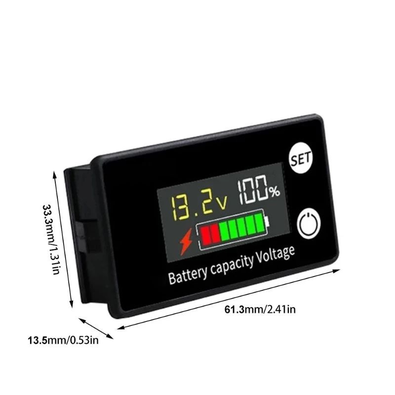 Jual Voltmeter indikator Kapasitas Baterai DC 8V - 80V | Shopee Indonesia