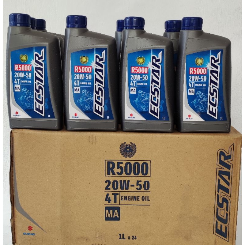 Jual OLI ECSTAR SGO R5000 20W-50 4T ENGINE OIL 1 Liter (1dus) | Shopee ...